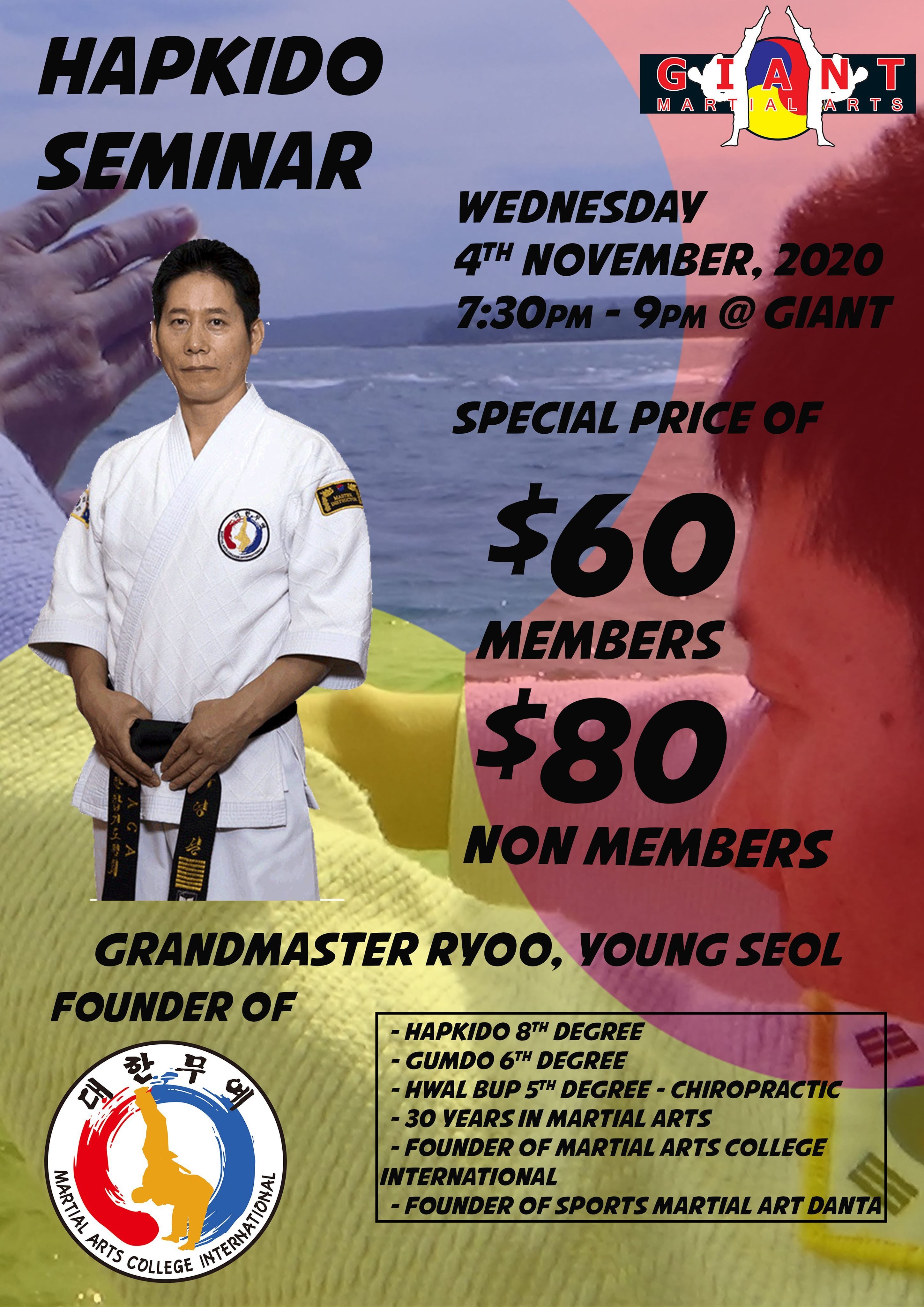 Hapkido Seminar with Grandmaster Ryoo