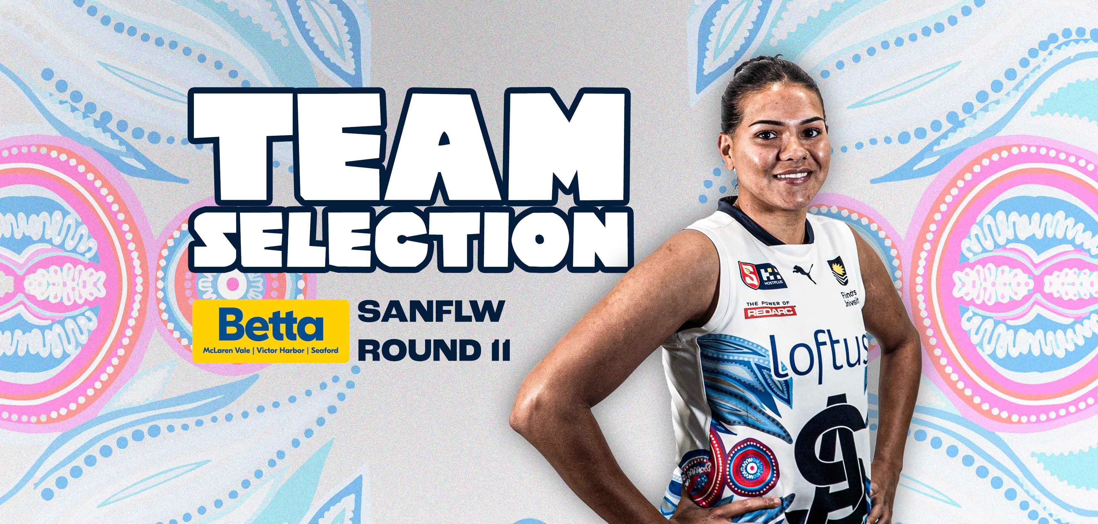 BETTA Teams Selection: SANFLW Round 11 v West Adelaide