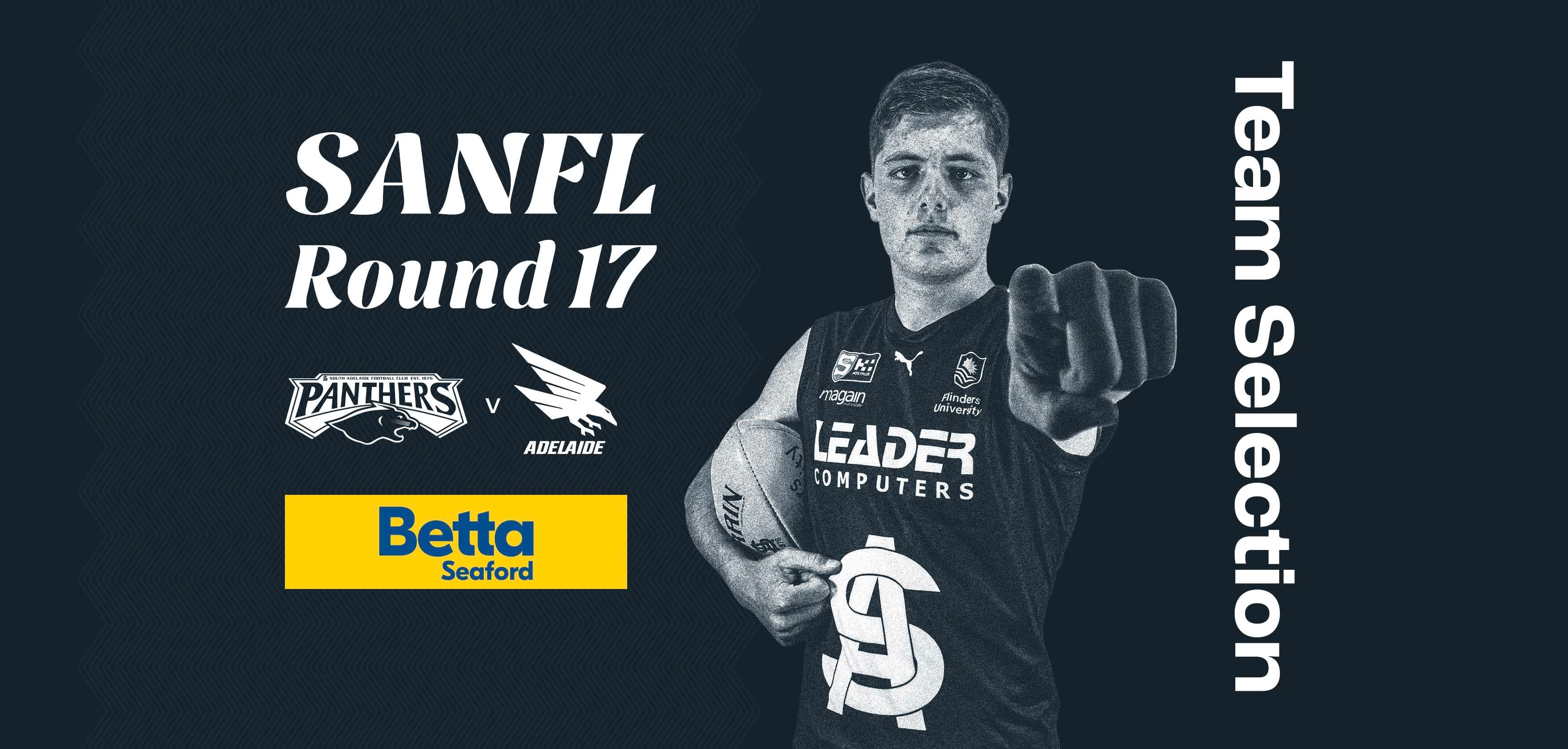 BETTA Team Selection: SANFL Round 17 v Adelaide