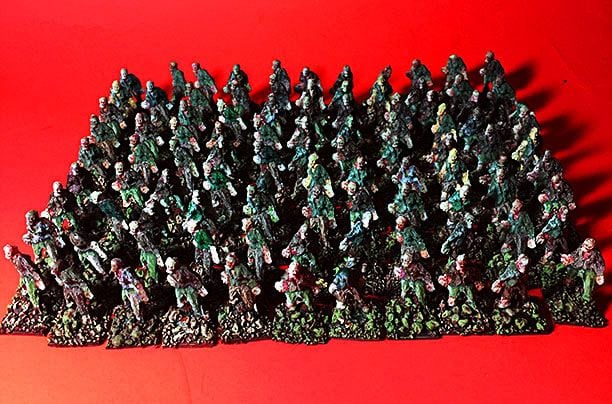 zombies: I molded 100 plastic zombies